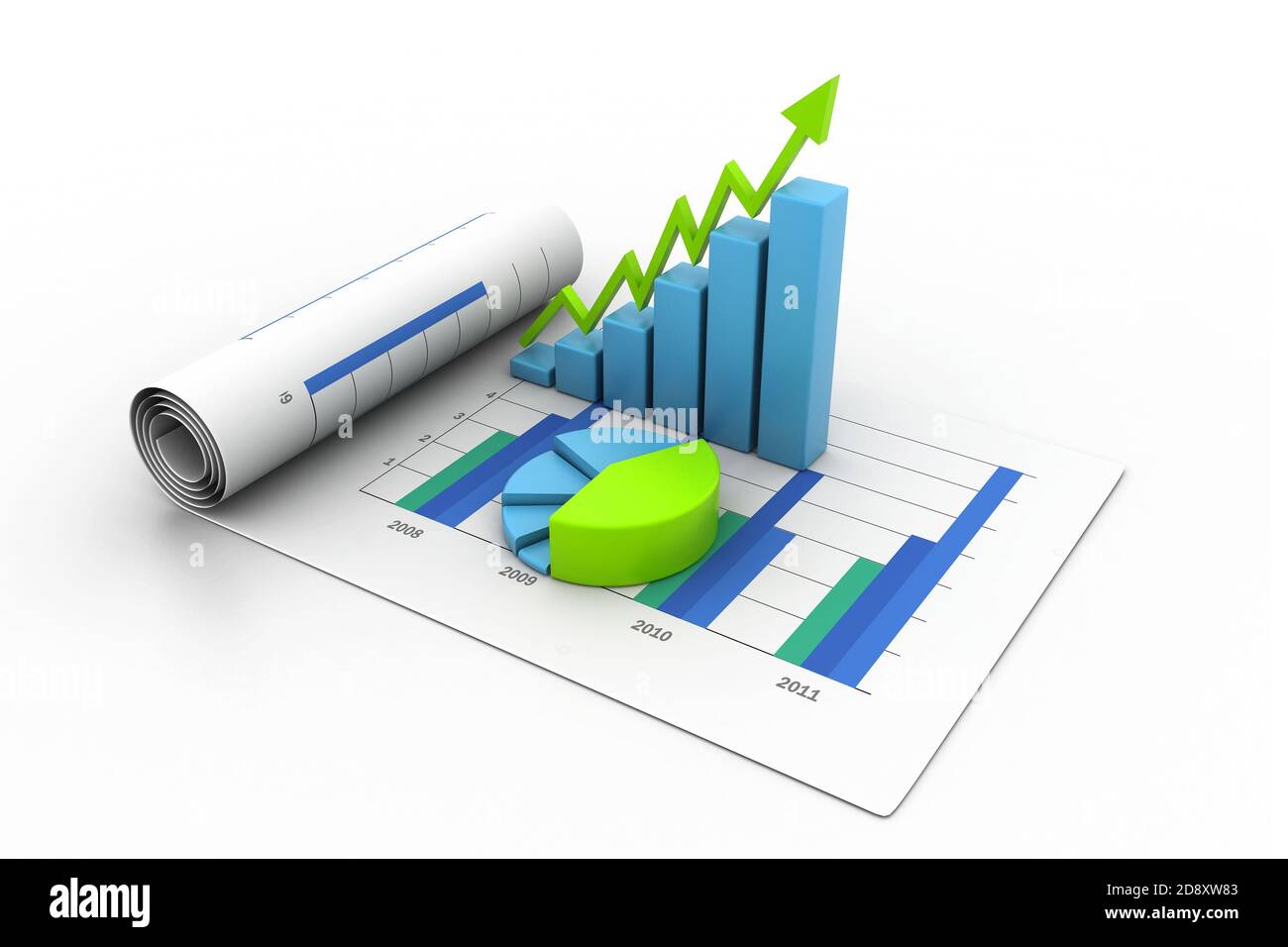 Business graph with chart Stock Photo - Alamy