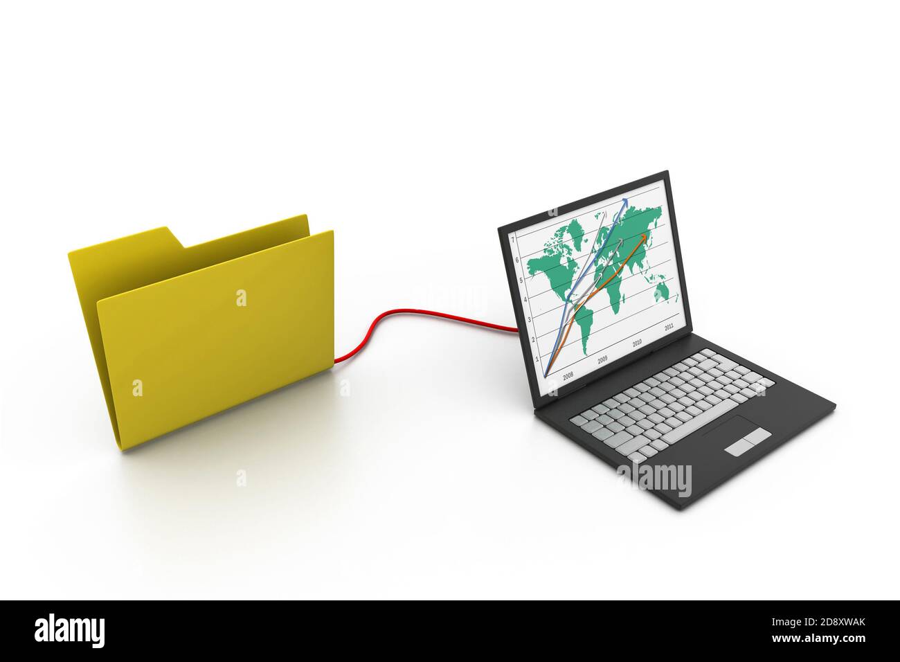 folder connected to a computer Stock Photo - Alamy