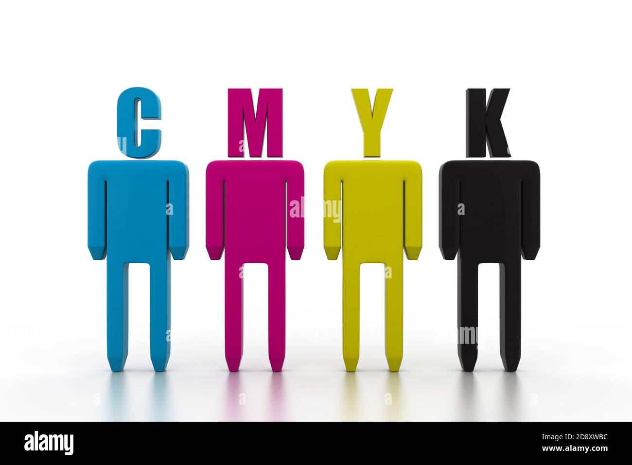 cmyk colored icon people Stock Photo - Alamy