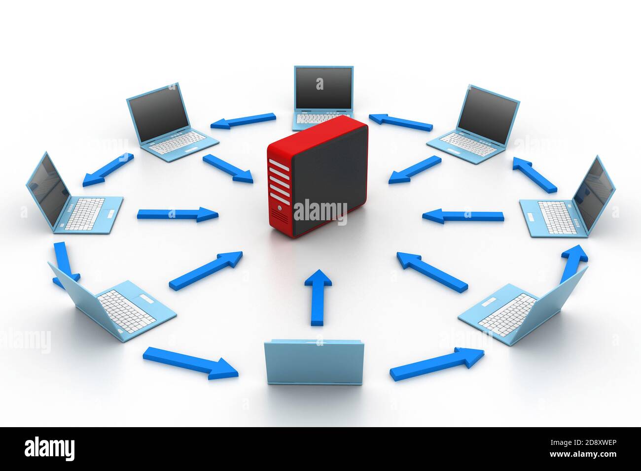 Computer network isolated on white background Stock Photo - Alamy