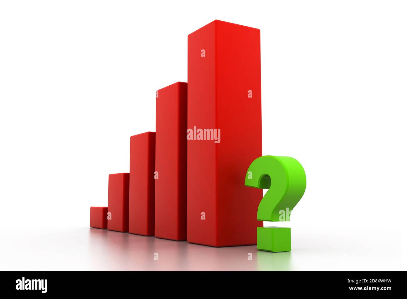 graph with question mark Stock Photo - Alamy