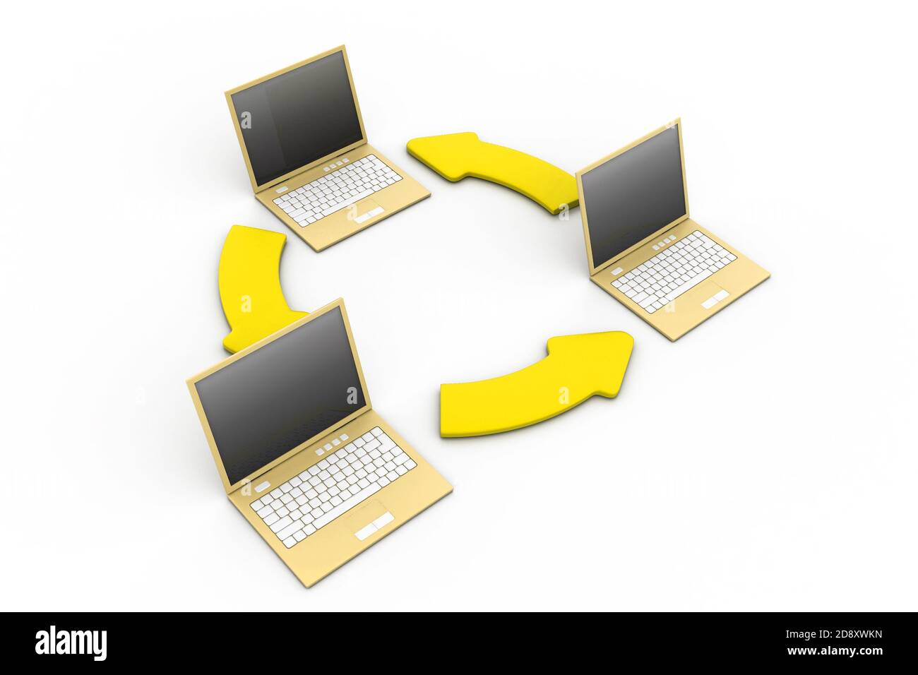 Computer network isolated on white background Stock Photo - Alamy