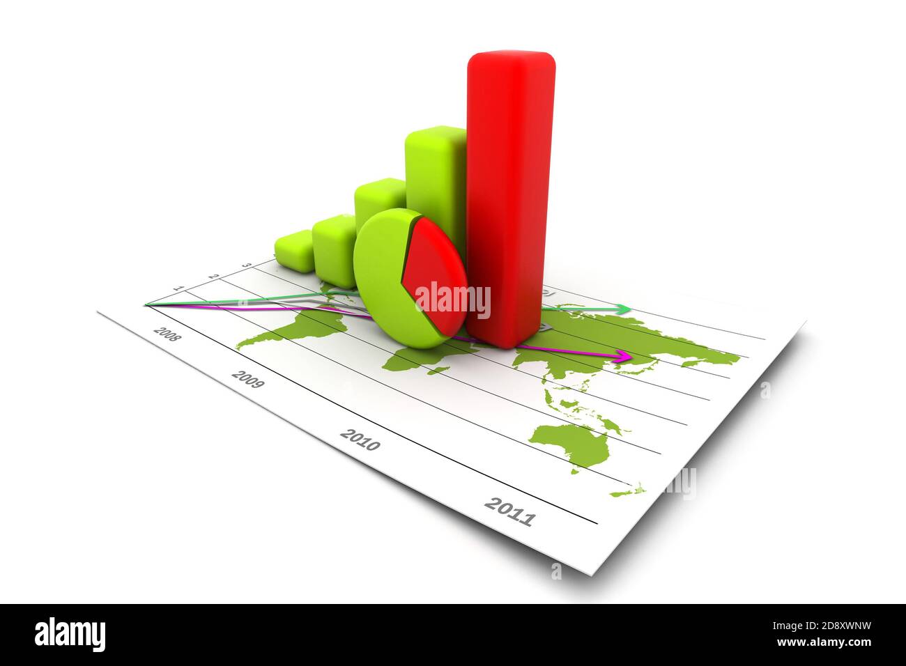 Business graph with chart Stock Photo - Alamy