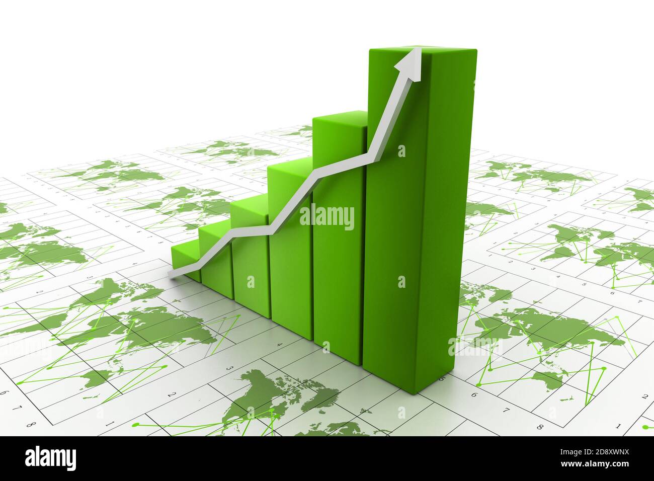 Business graph with chart Stock Photo - Alamy