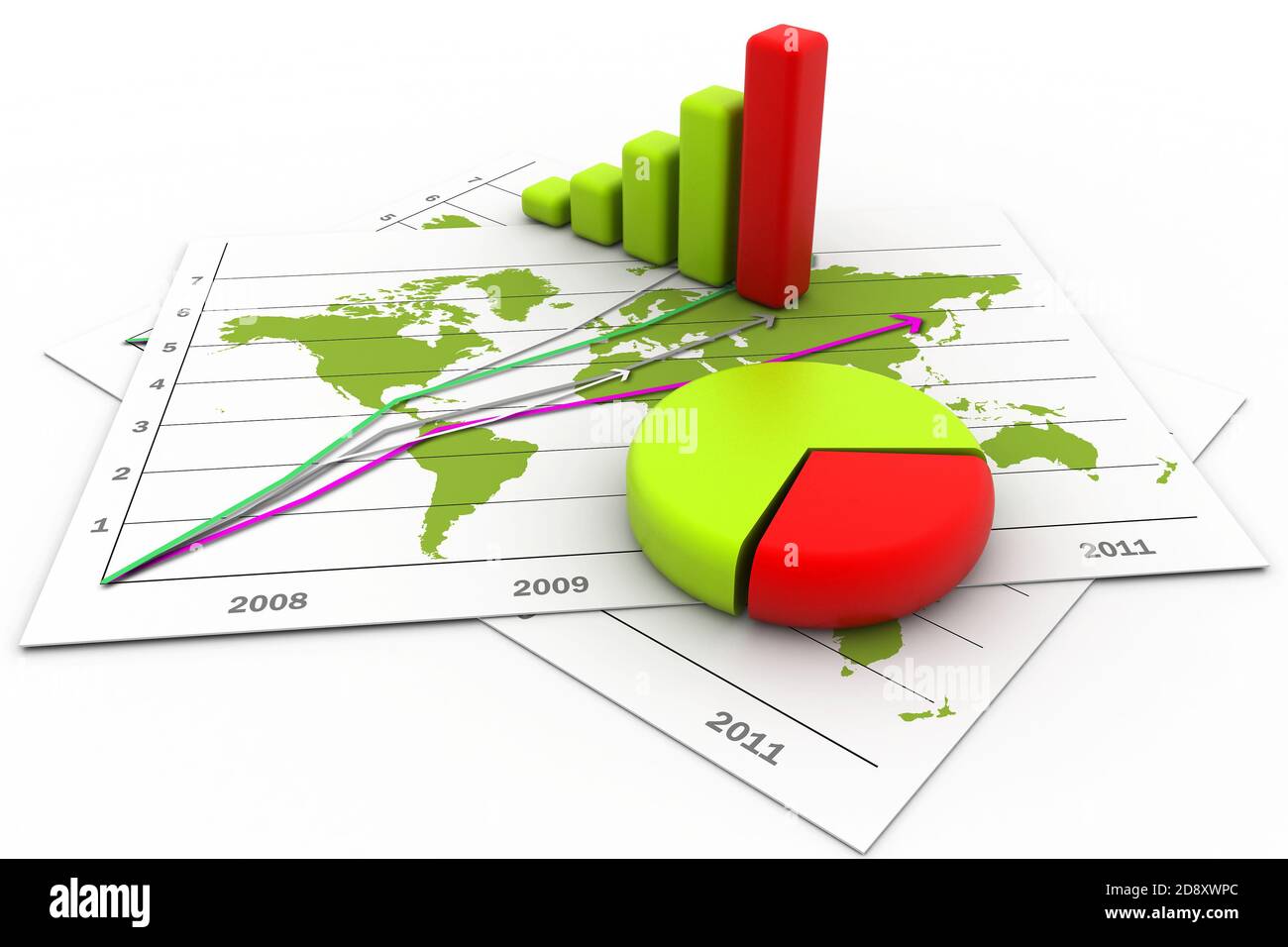 Business graph with chart Stock Photo - Alamy