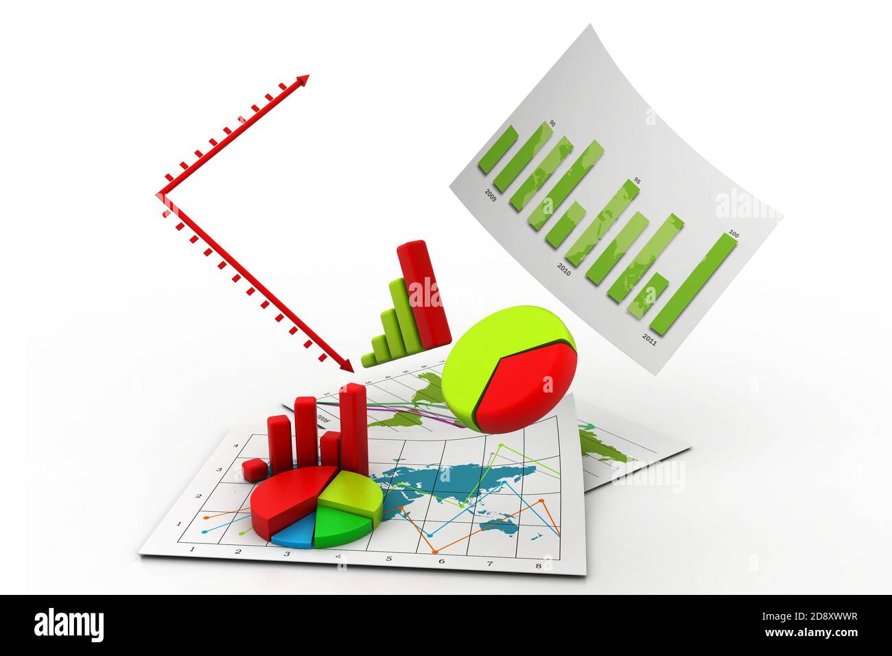people in Business graph chart Stock Photo - Alamy