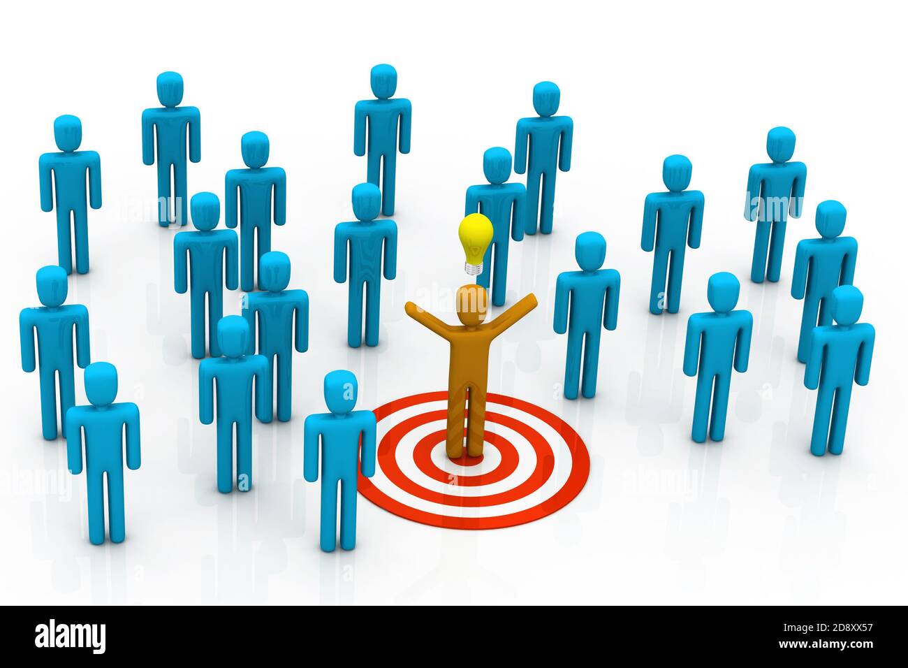 Different Team leader target Stock Photo - Alamy