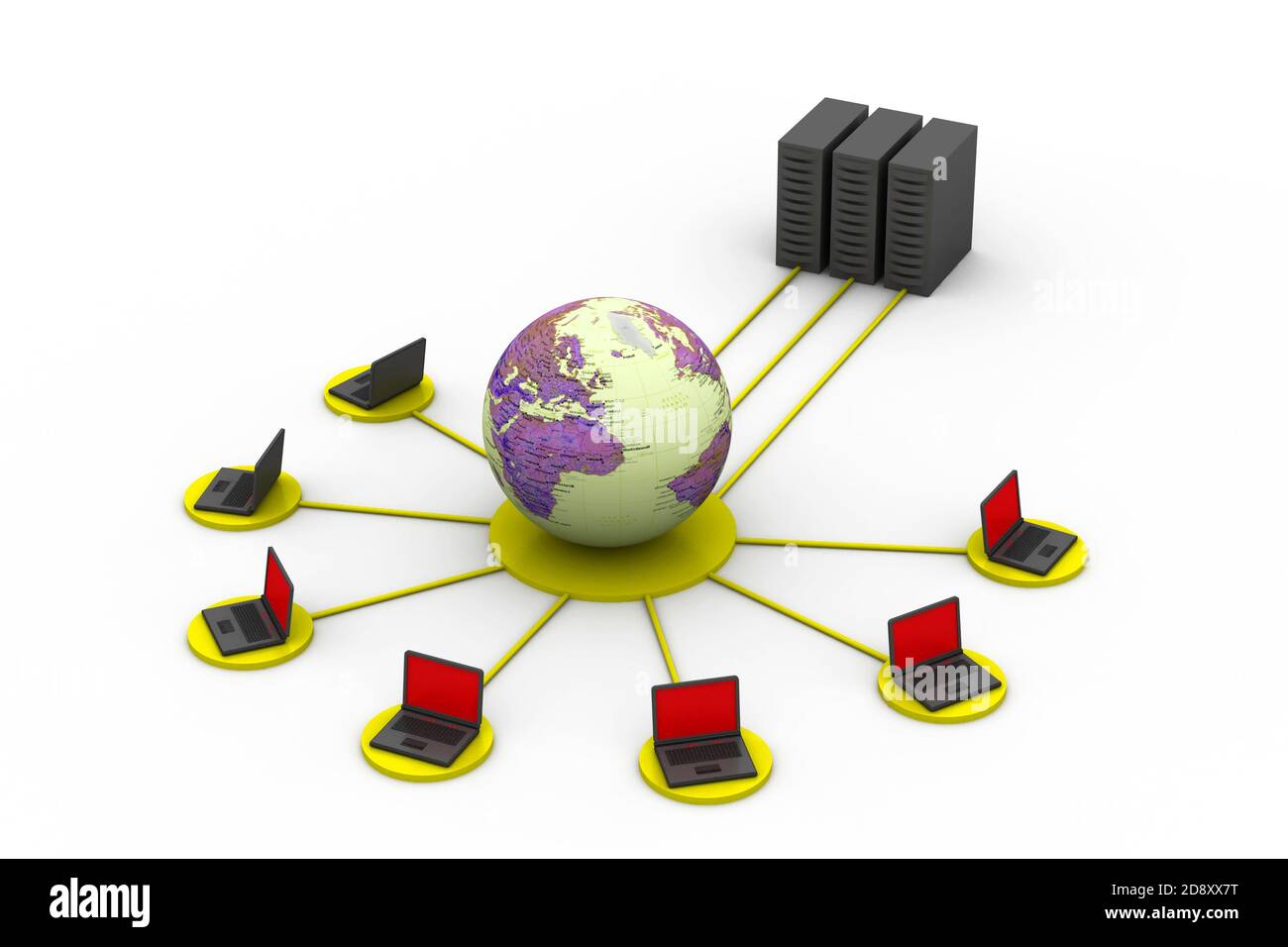 Global computer network Stock Photo - Alamy