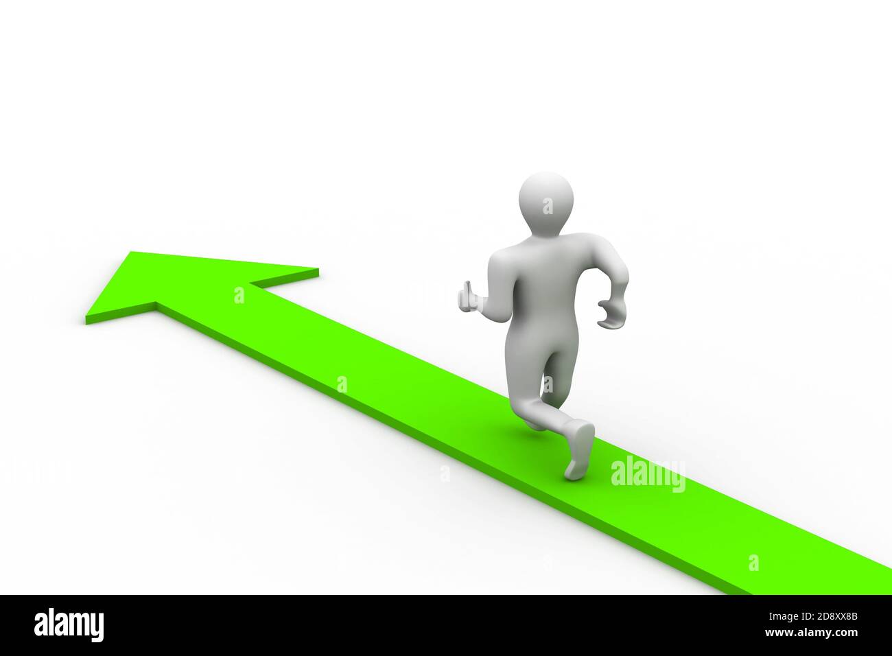 Man running the road of success Stock Photo - Alamy