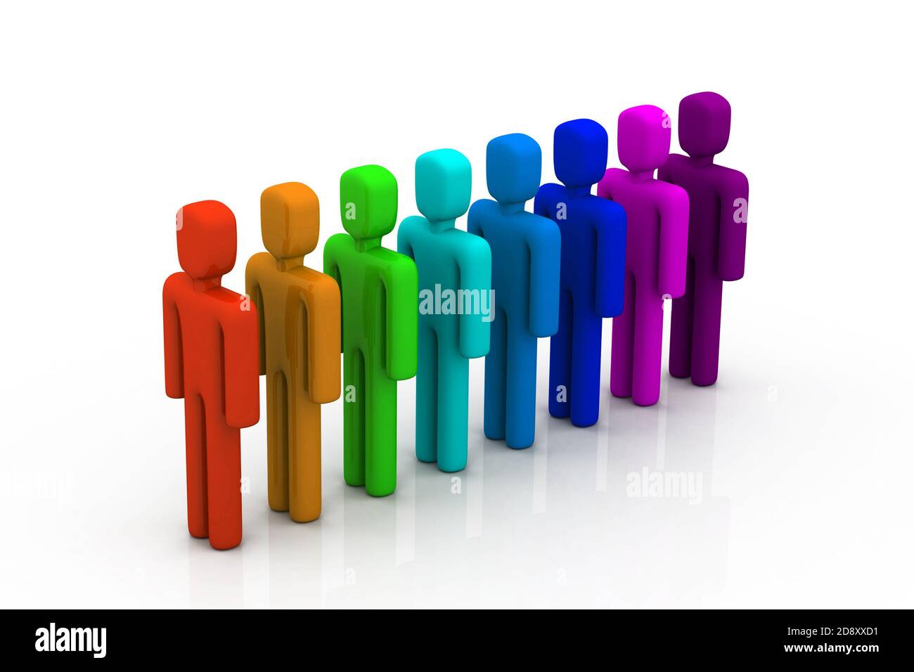 3d colorful people standing Cut Out Stock Images & Pictures - Alamy