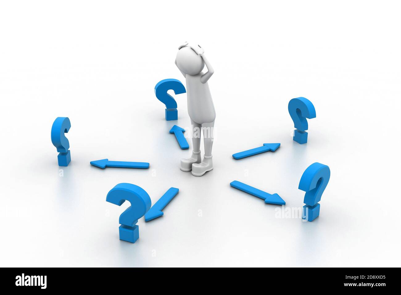 Confused with questions Stock Photo - Alamy