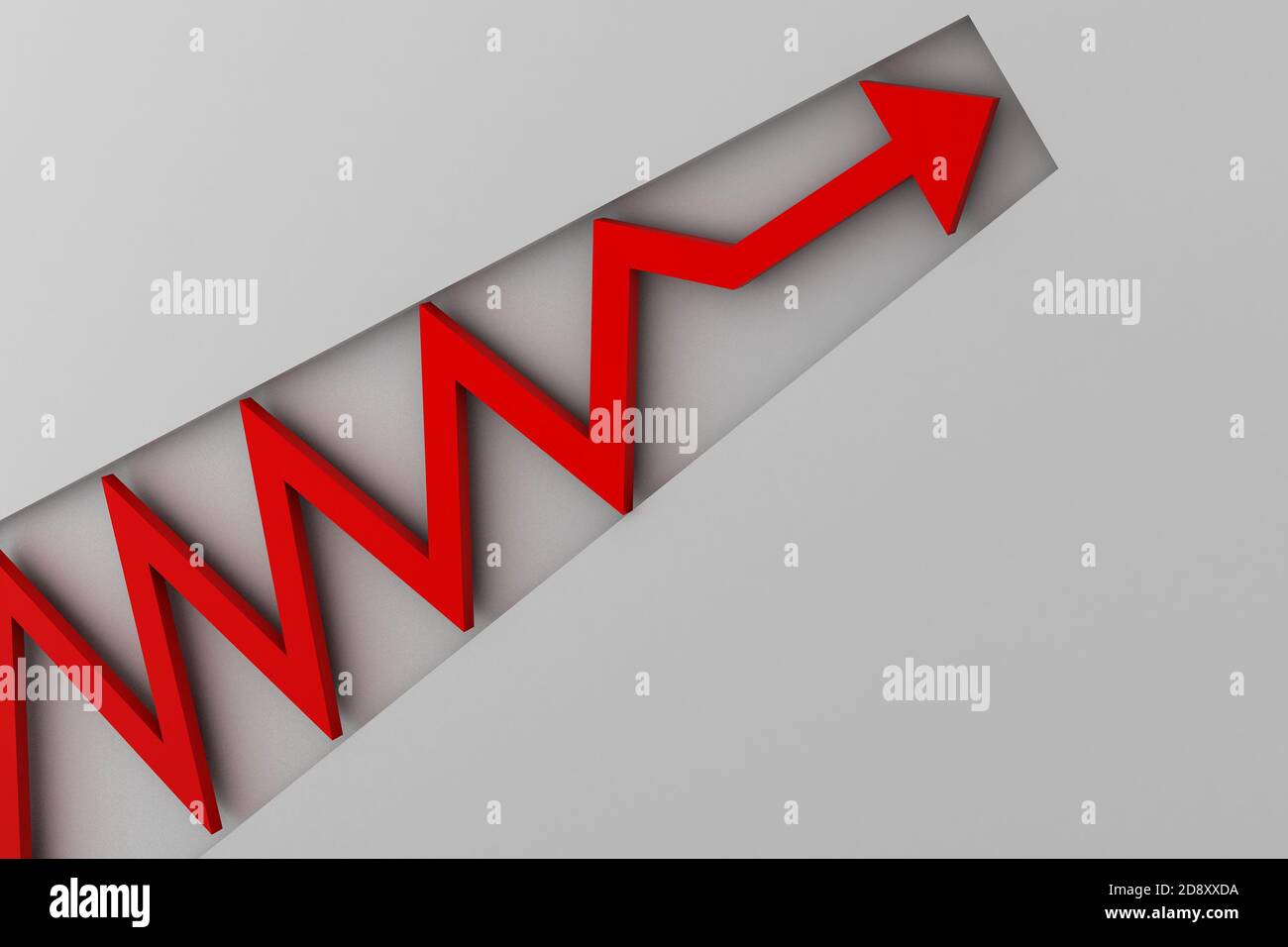 red arrow in business graph Stock Photo - Alamy
