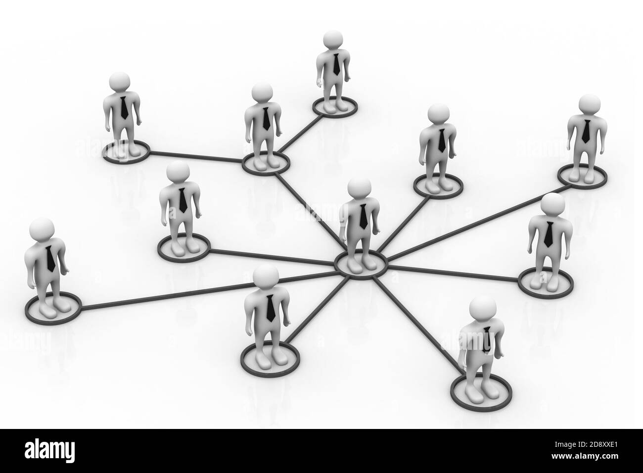 Business network connection stick figure Black and White Stock Photos ...