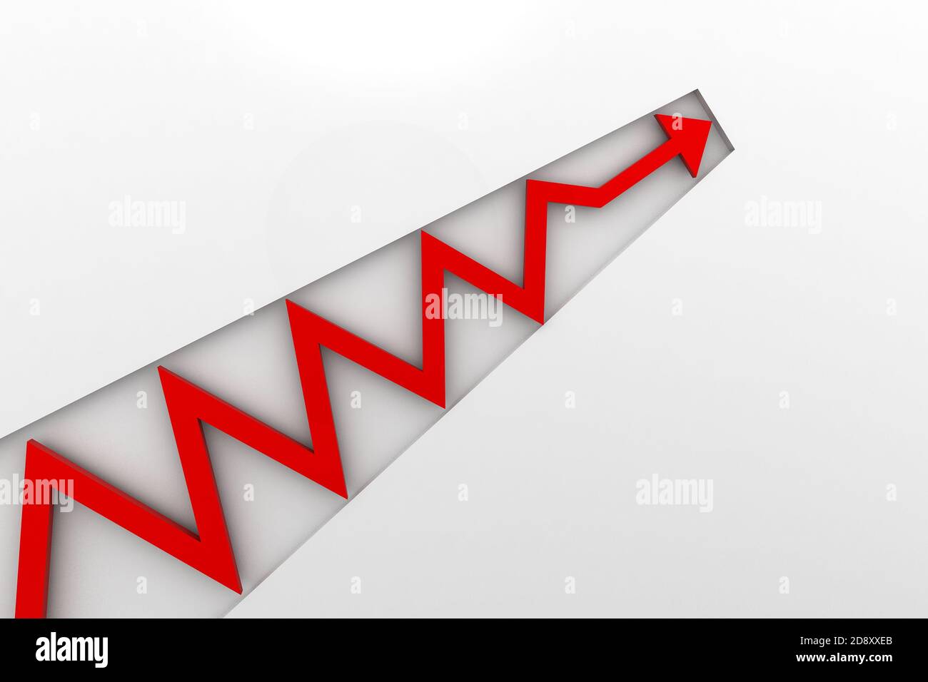 red arrow in business graph Stock Photo - Alamy