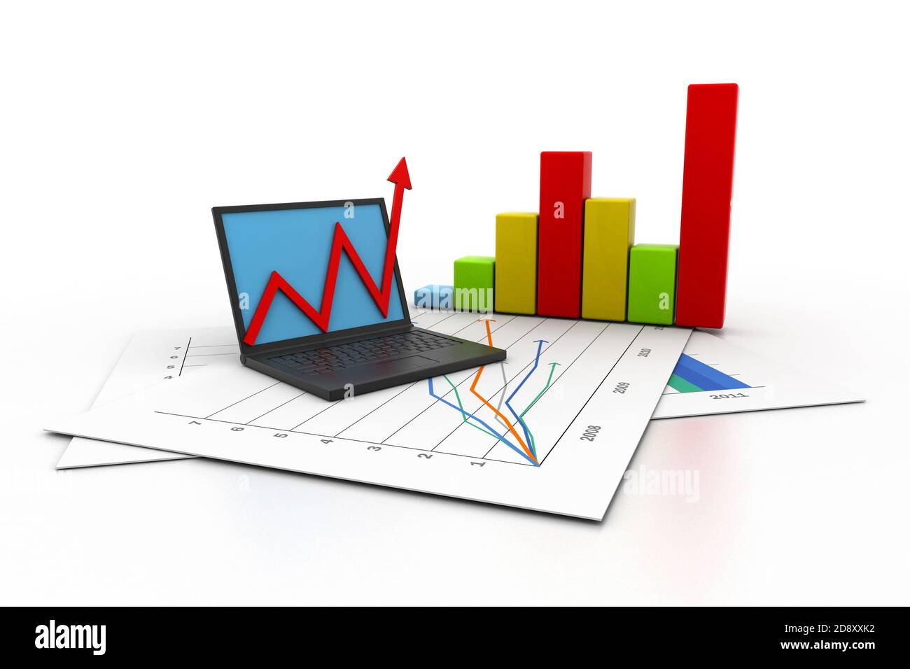 Business graph, chart, diagram, bar. (successful business concept Stock ...