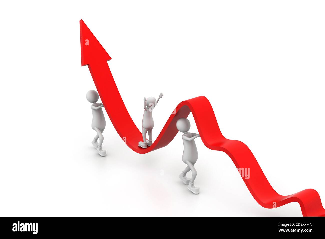 Growing business graph with people Stock Photo - Alamy