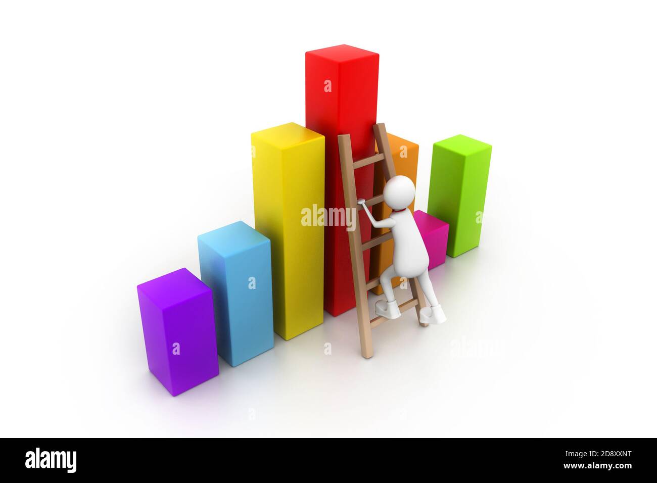 3d Growth chart Stock Photo - Alamy