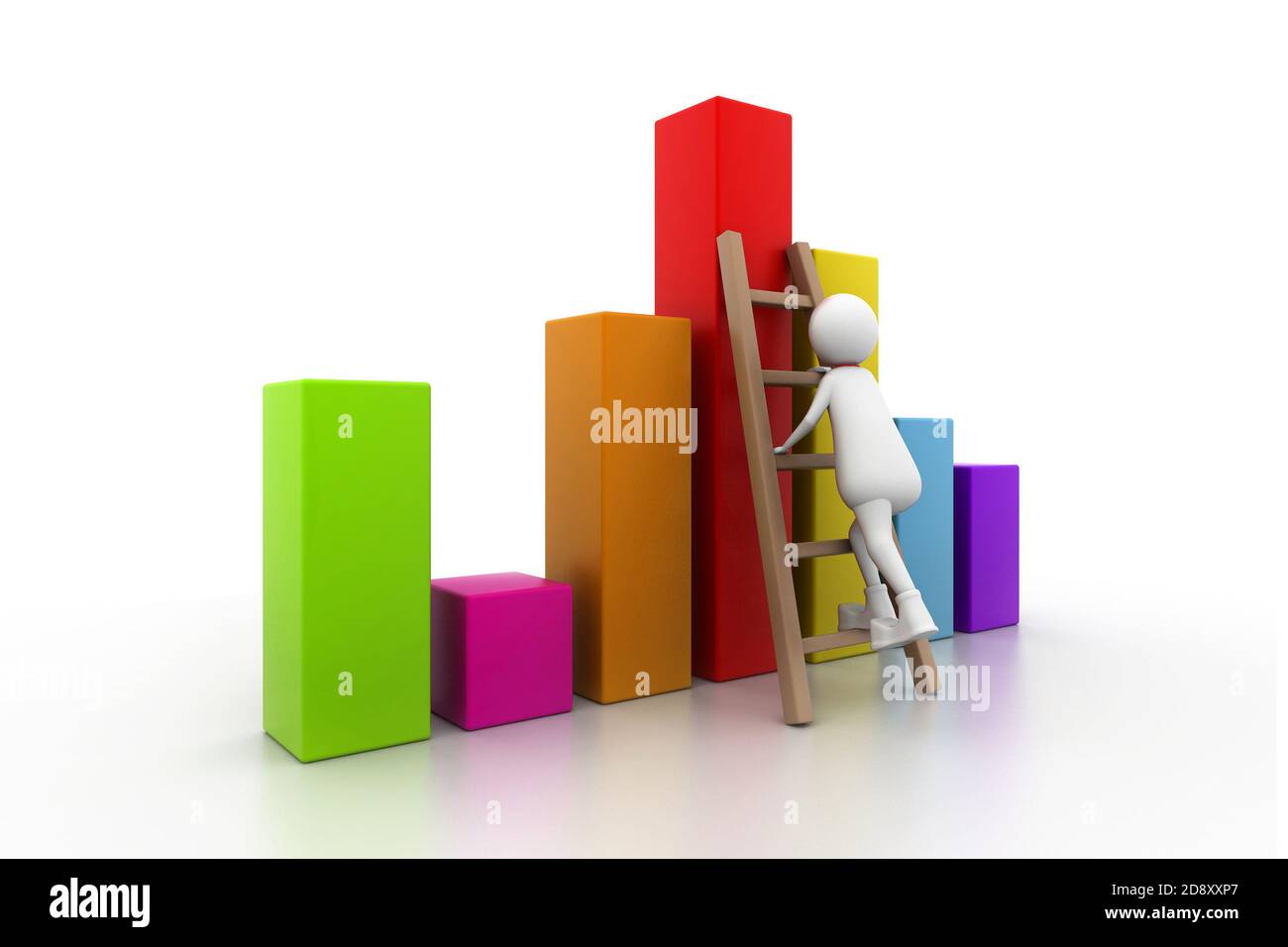 3d Growth chart Stock Photo - Alamy