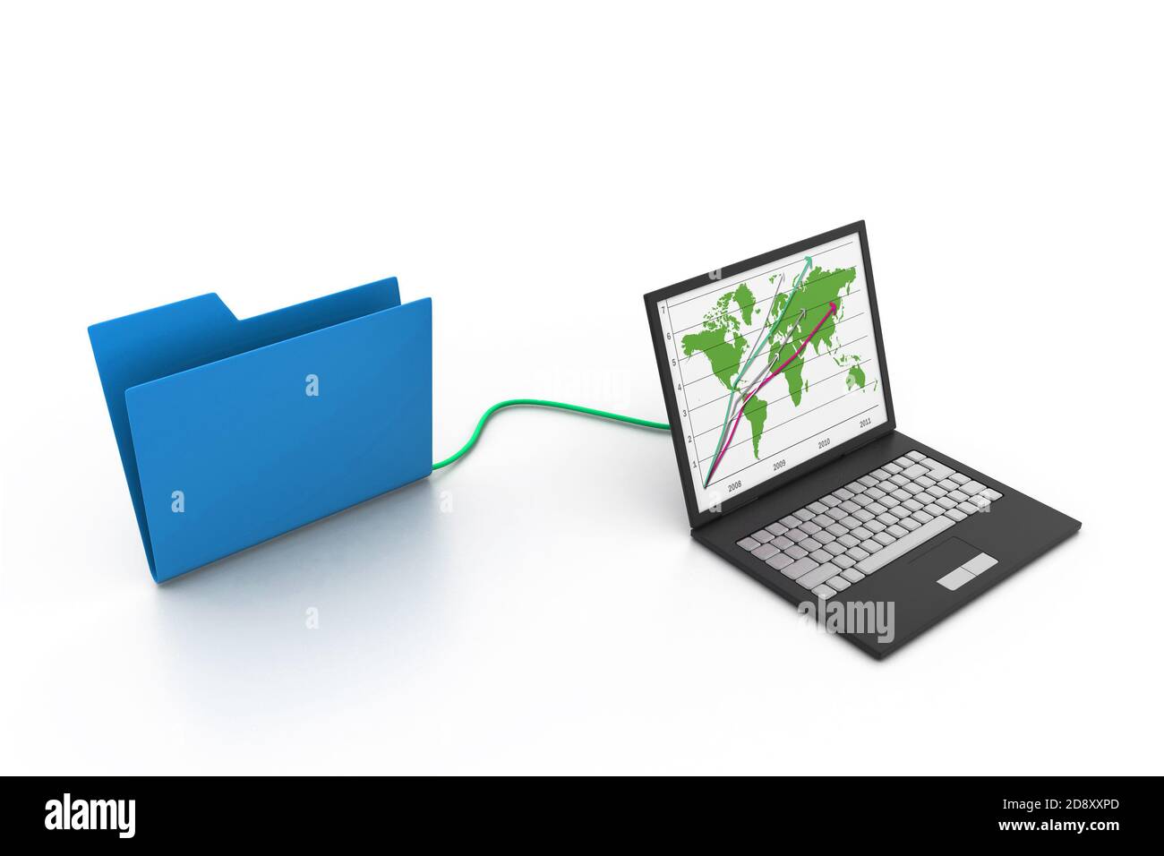 folder connected to a computer Stock Photo - Alamy