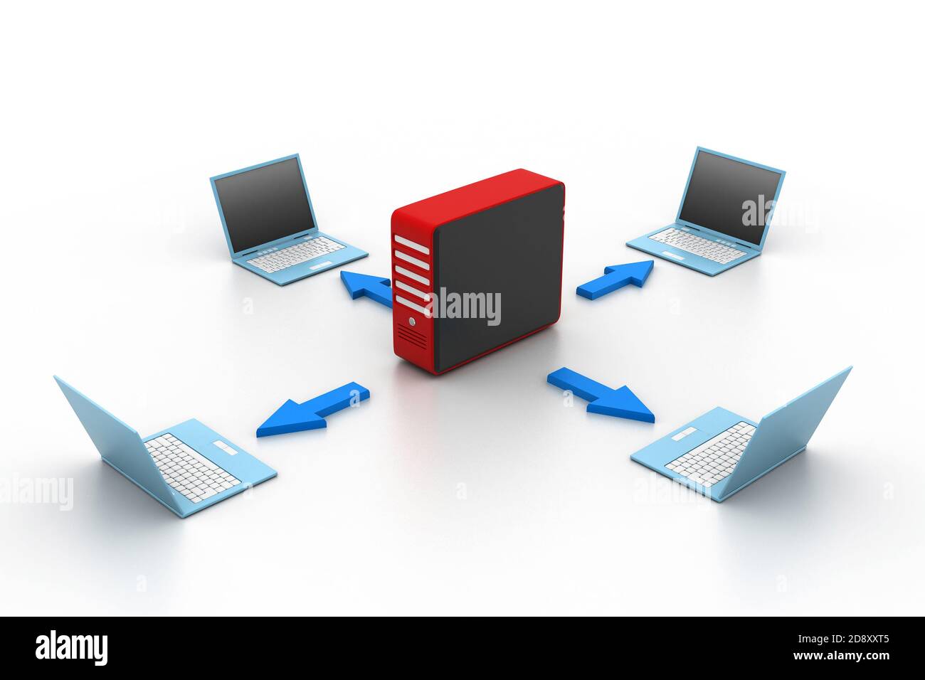 3d Computer network Stock Photo - Alamy