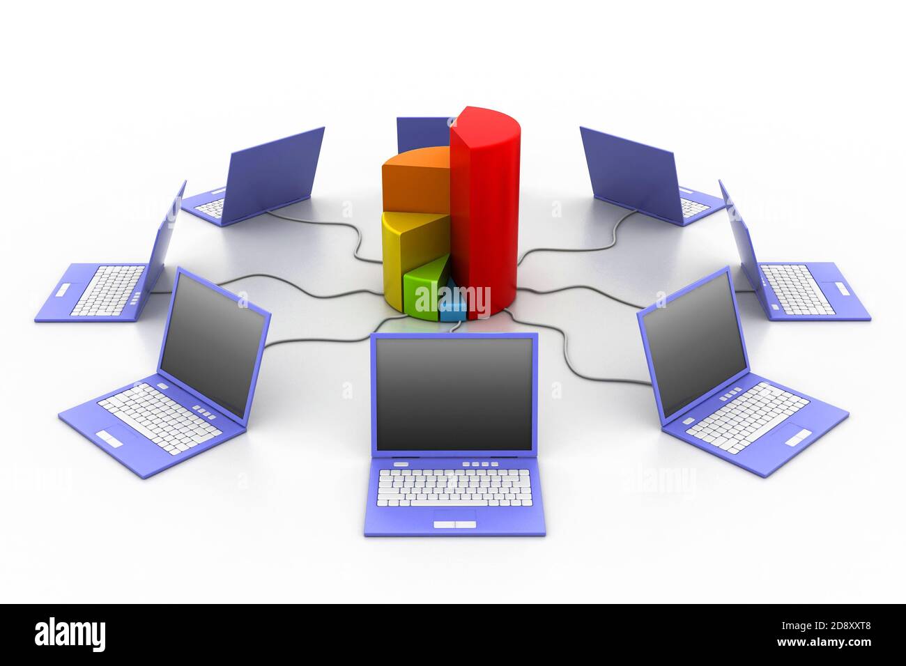 Computer network in business graph Stock Photo - Alamy