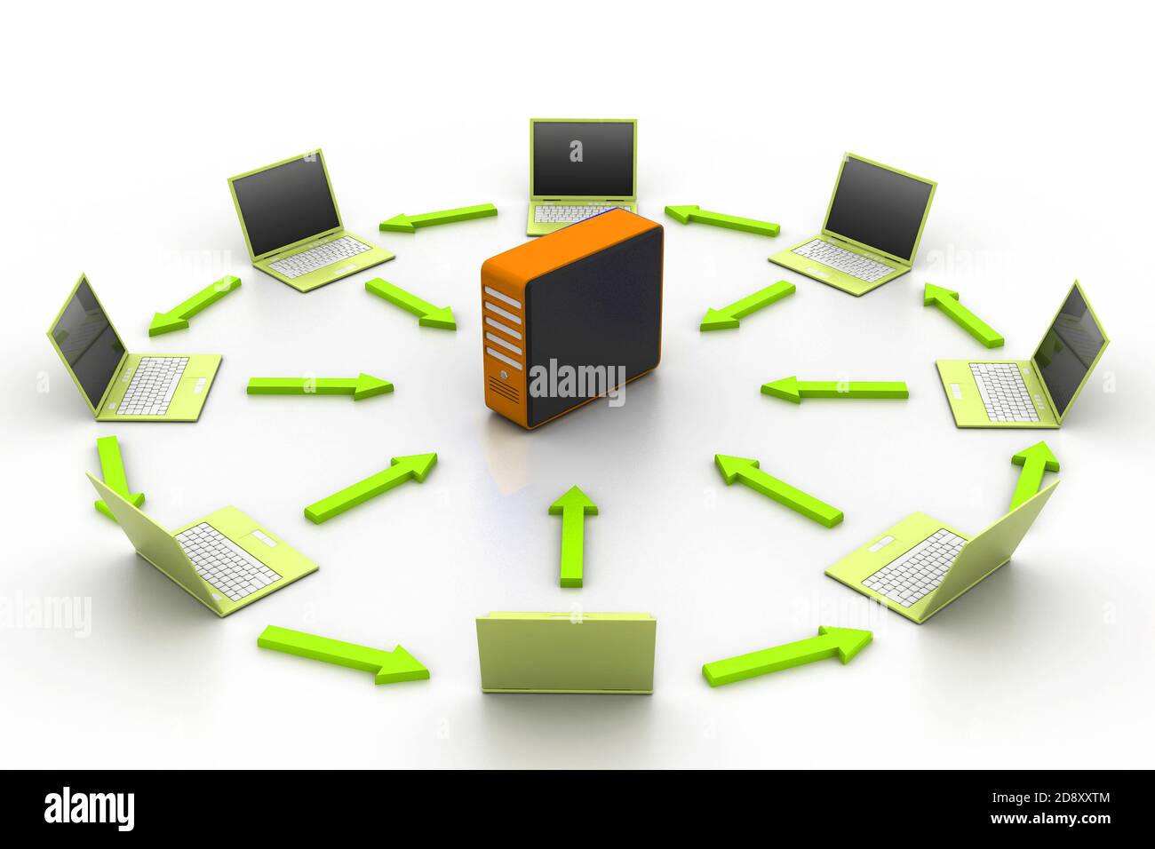 Computer network isolated on white background Stock Photo - Alamy