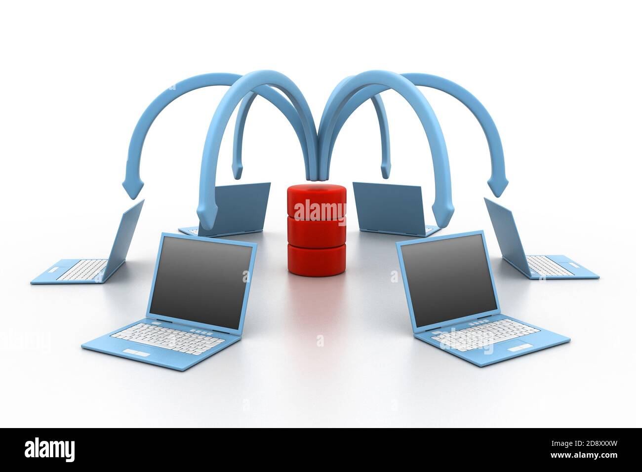 Computer network isolated on white background Stock Photo - Alamy