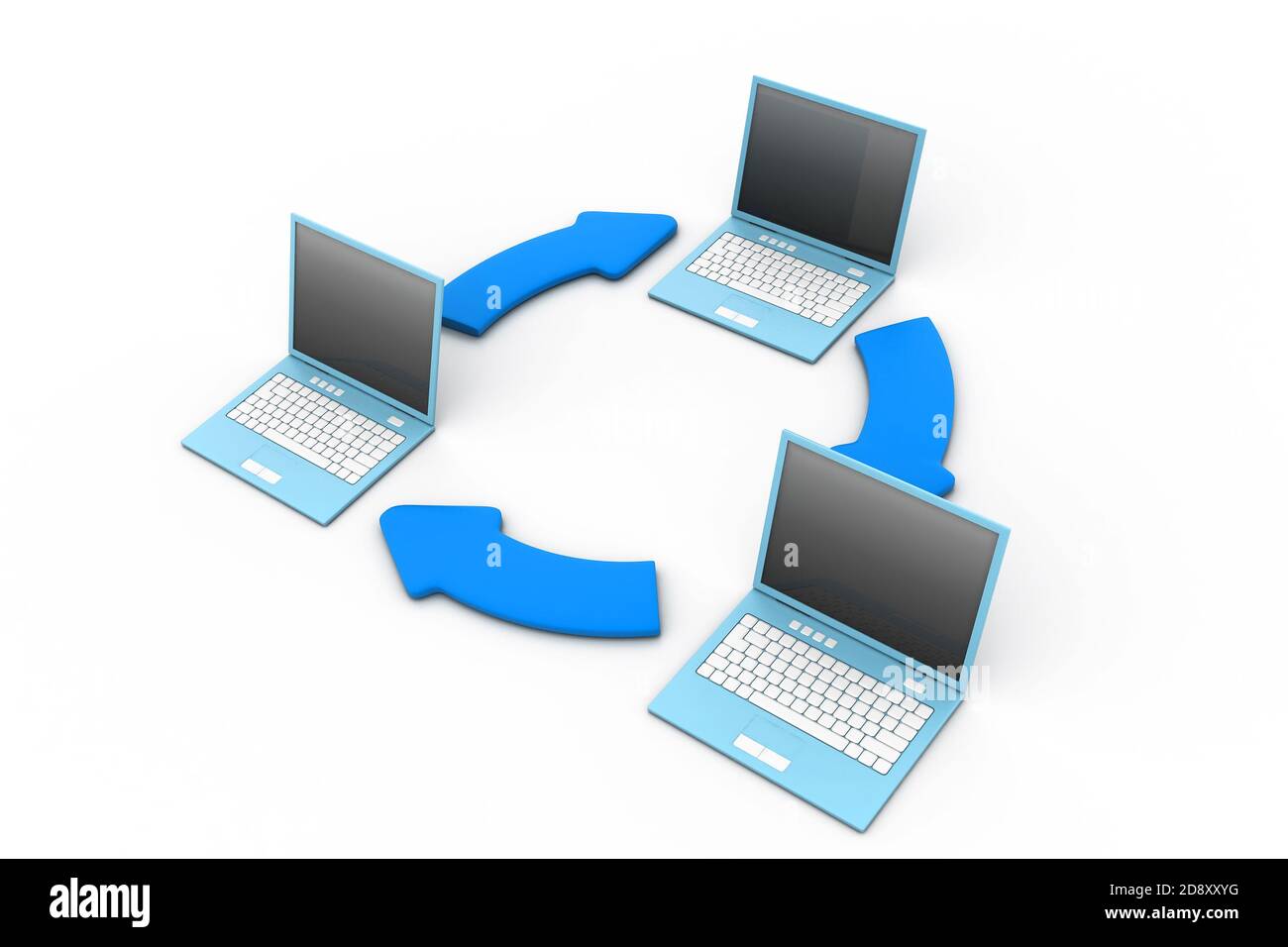 Computer network isolated on white background Stock Photo - Alamy