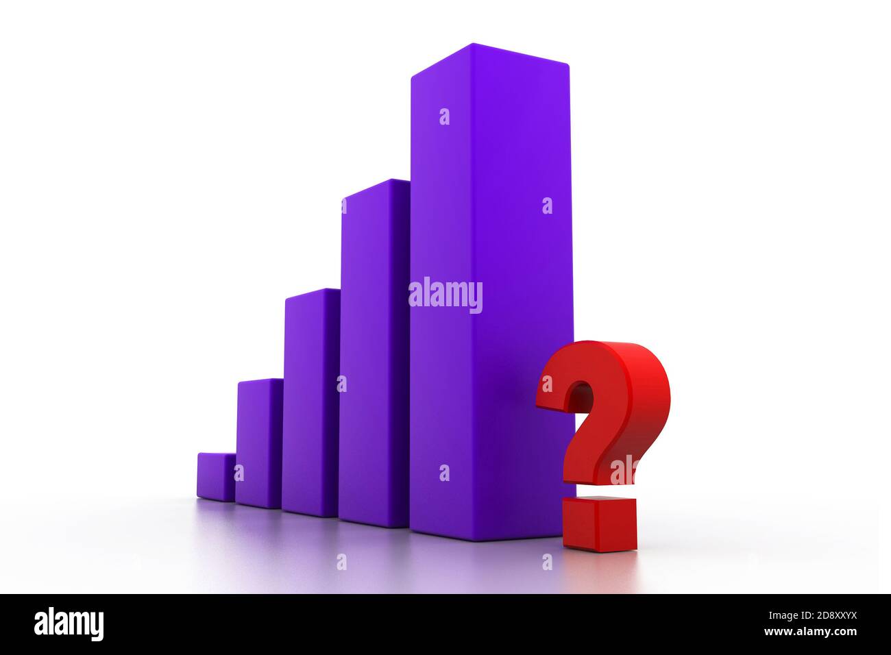 graph with question mark Stock Photo - Alamy
