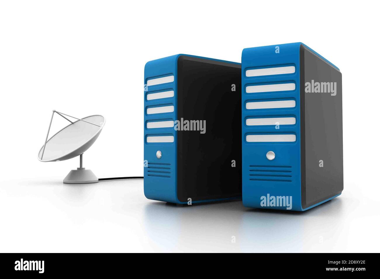 Server connected via satellite Stock Photo - Alamy