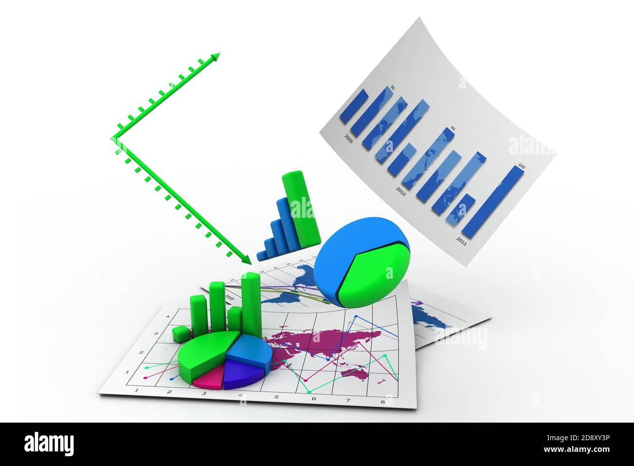people in Business graph chart Stock Photo - Alamy