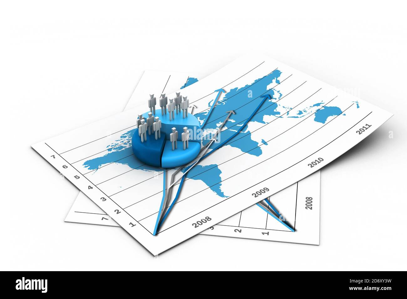 people in Business graph chart Stock Photo - Alamy