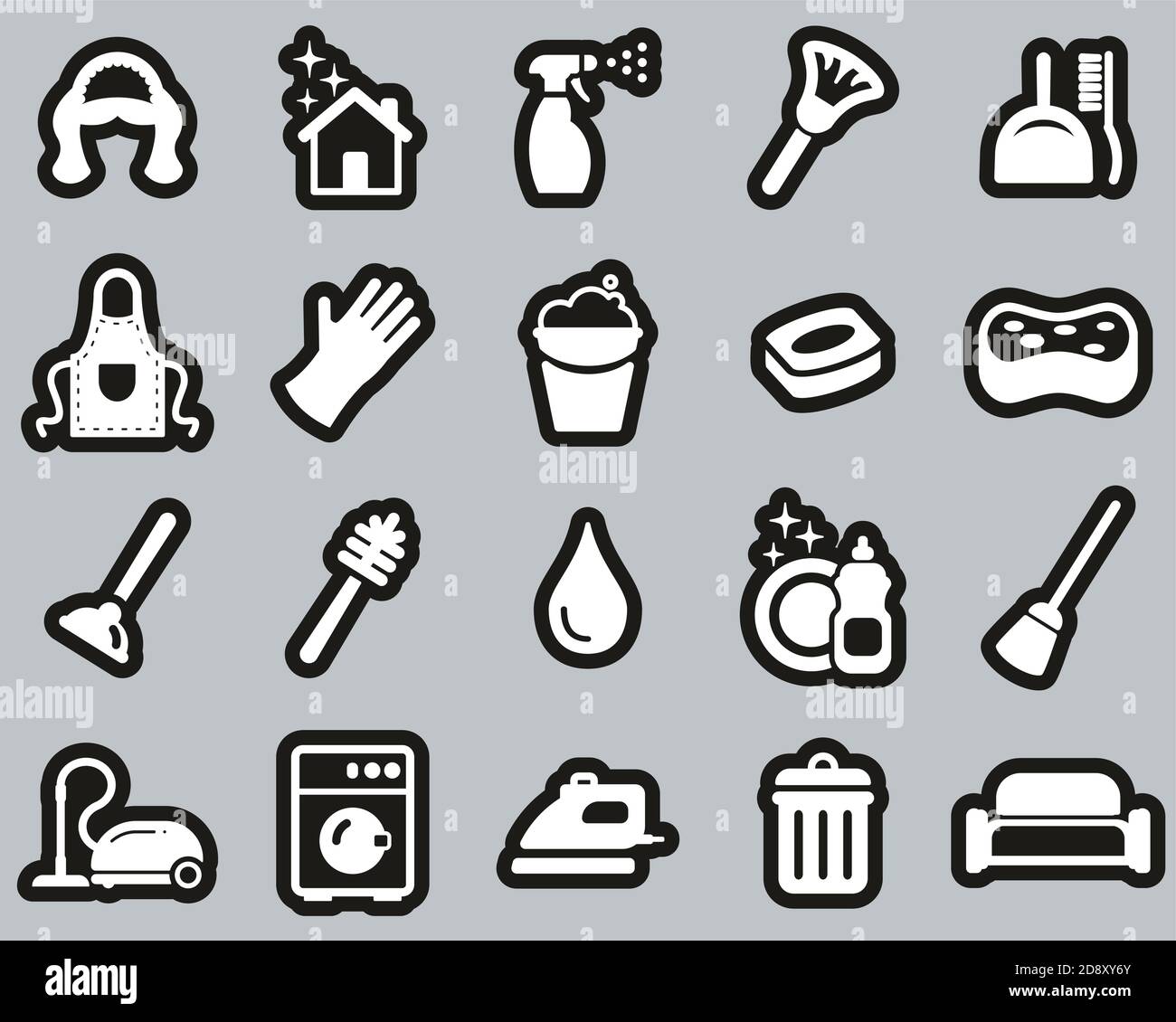 Maid cleaning logo on Stock Vector Images - Alamy