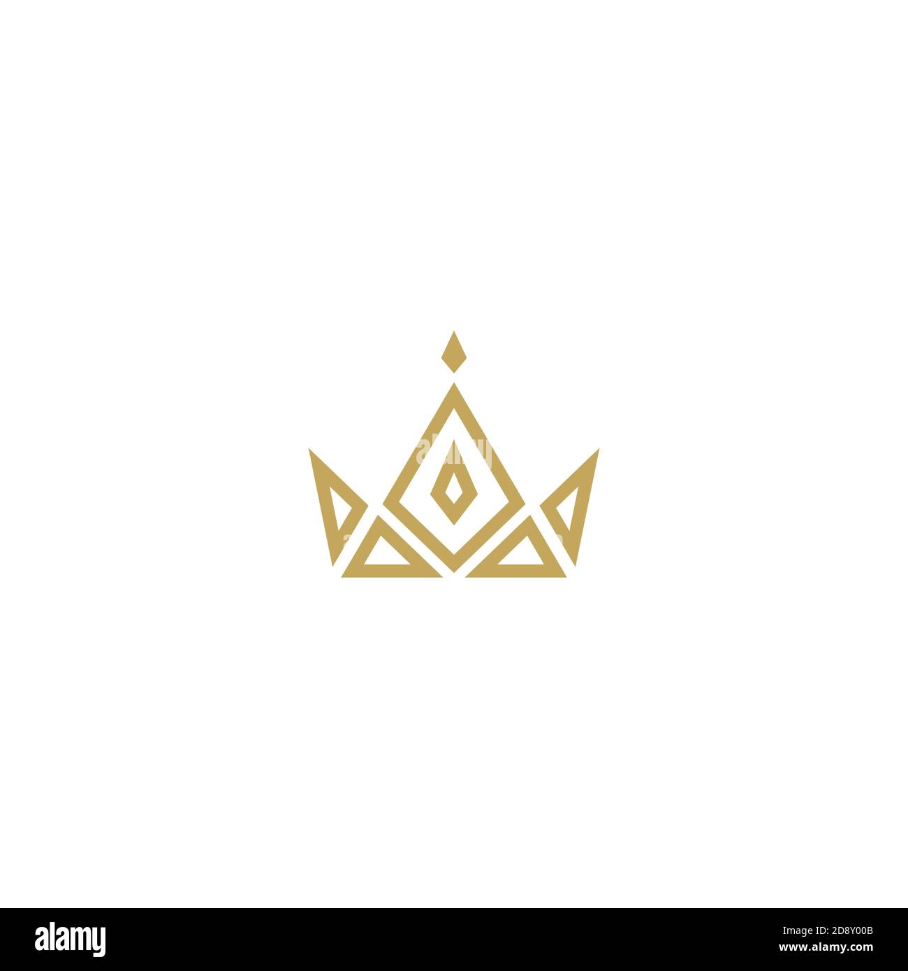 Gold crown icon isolated on white. Royal, luxury, vip, first class sign ...