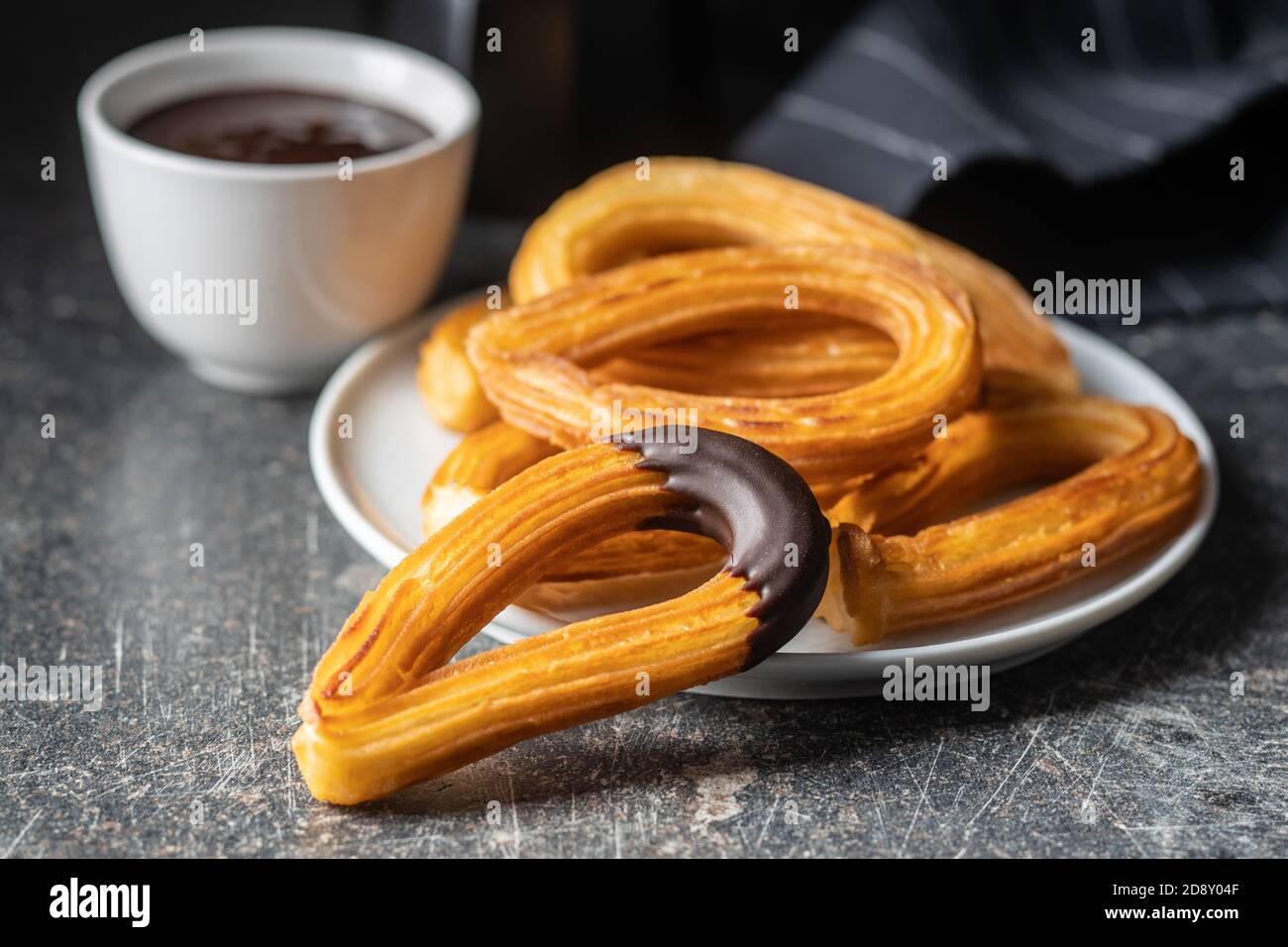 Churros chocolate hi-res stock photography and images - Alamy