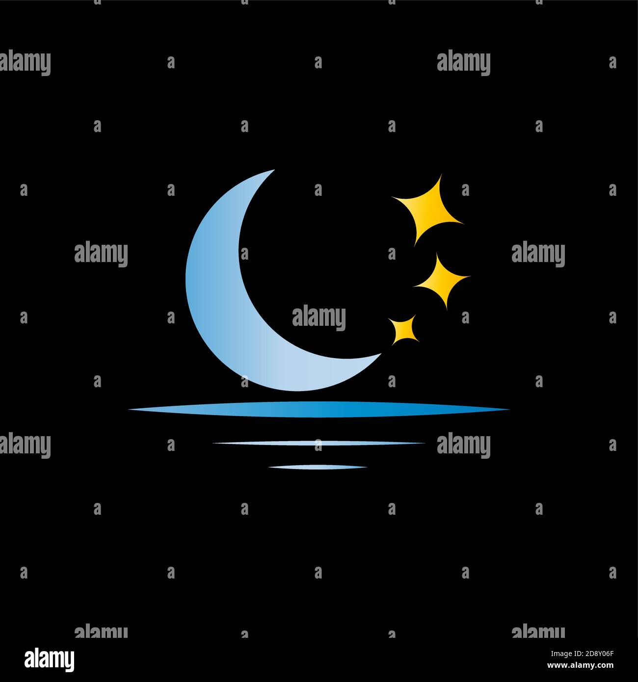 Vector design Moon and Stars Stock Vector Image & Art - Alamy
