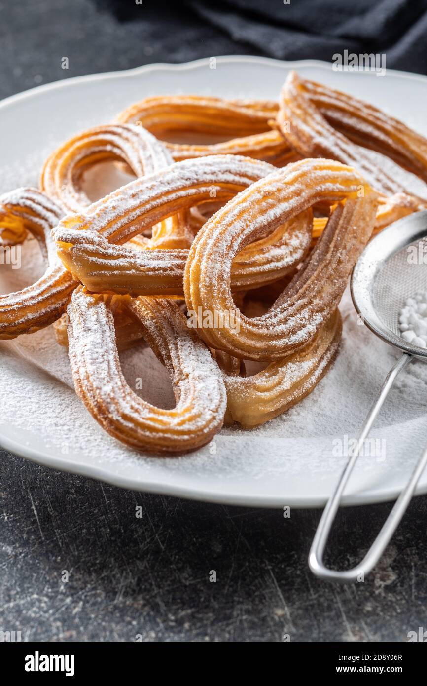 Churos plate hi-res stock photography and images - Alamy
