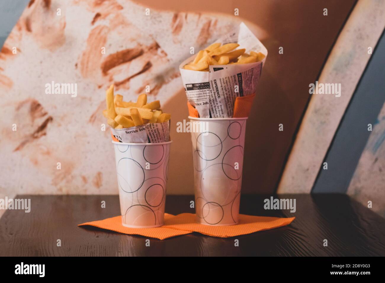 Double pack of Fresh French fries, deep fried Homemade Baked potato ...