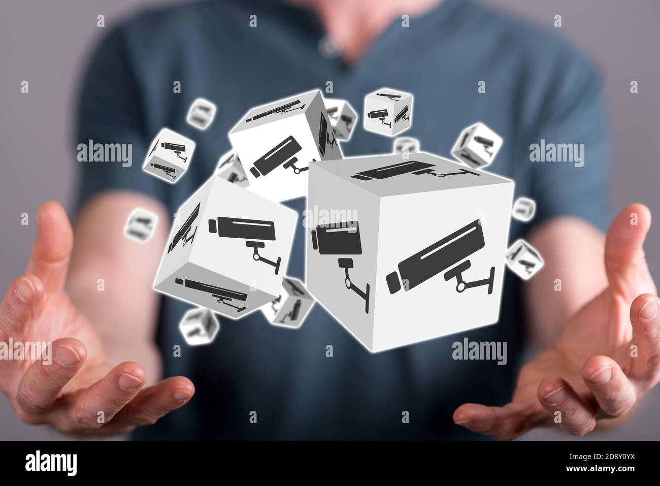 3d man security camera surveillance hi-res stock photography and images ...