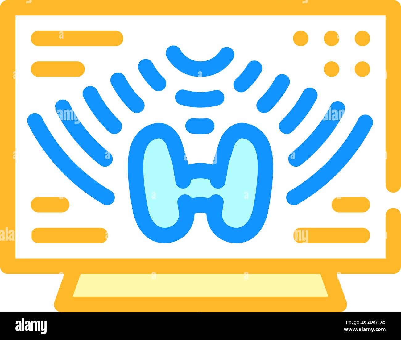 thyroid gland diagnostic color icon vector illustration Stock Vector ...