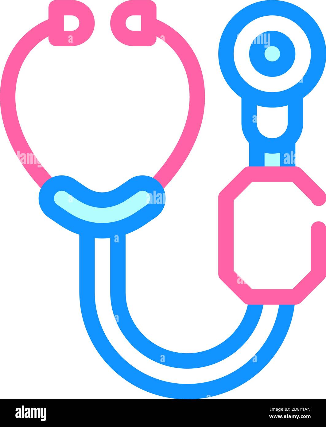 digital stethoscope color icon vector illustration sign Stock Vector ...