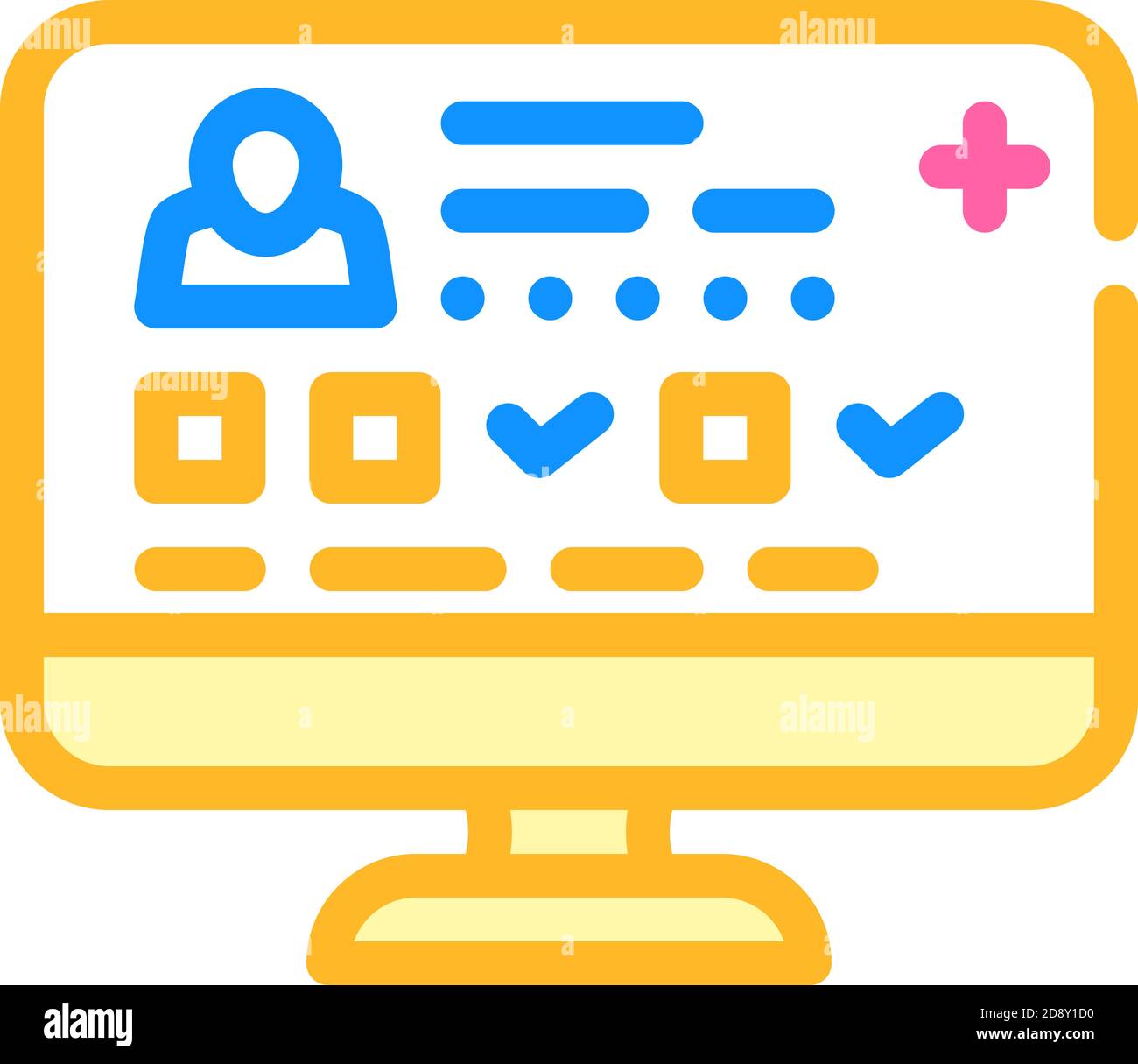 digital medical card color icon vector illustration Stock Vector Image ...