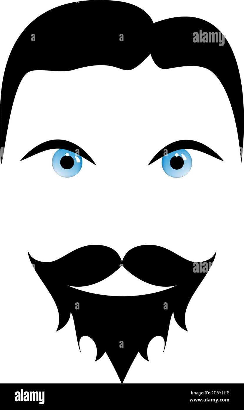 vector abstract man with beard on flat design Stock Vector Image & Art ...