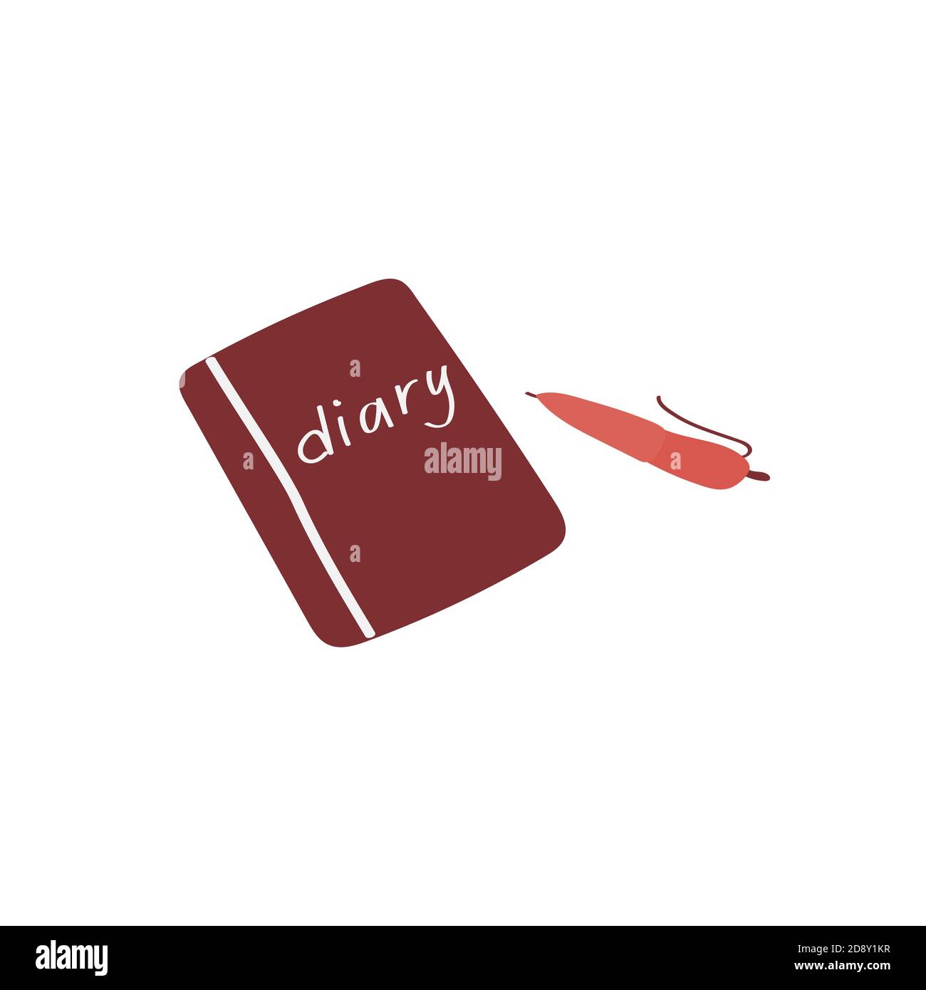 Personal diary. Personal notebook. Colored flat doodle vector ...