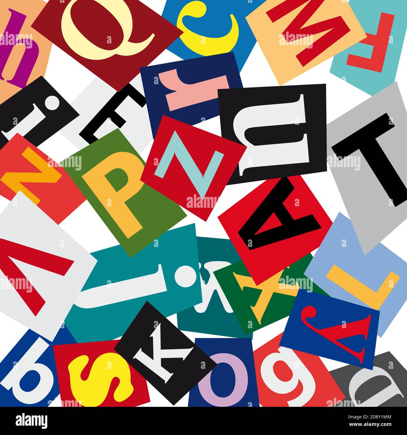 Vector Abstract Colour Alphabet in flat design Stock Vector Image & Art ...