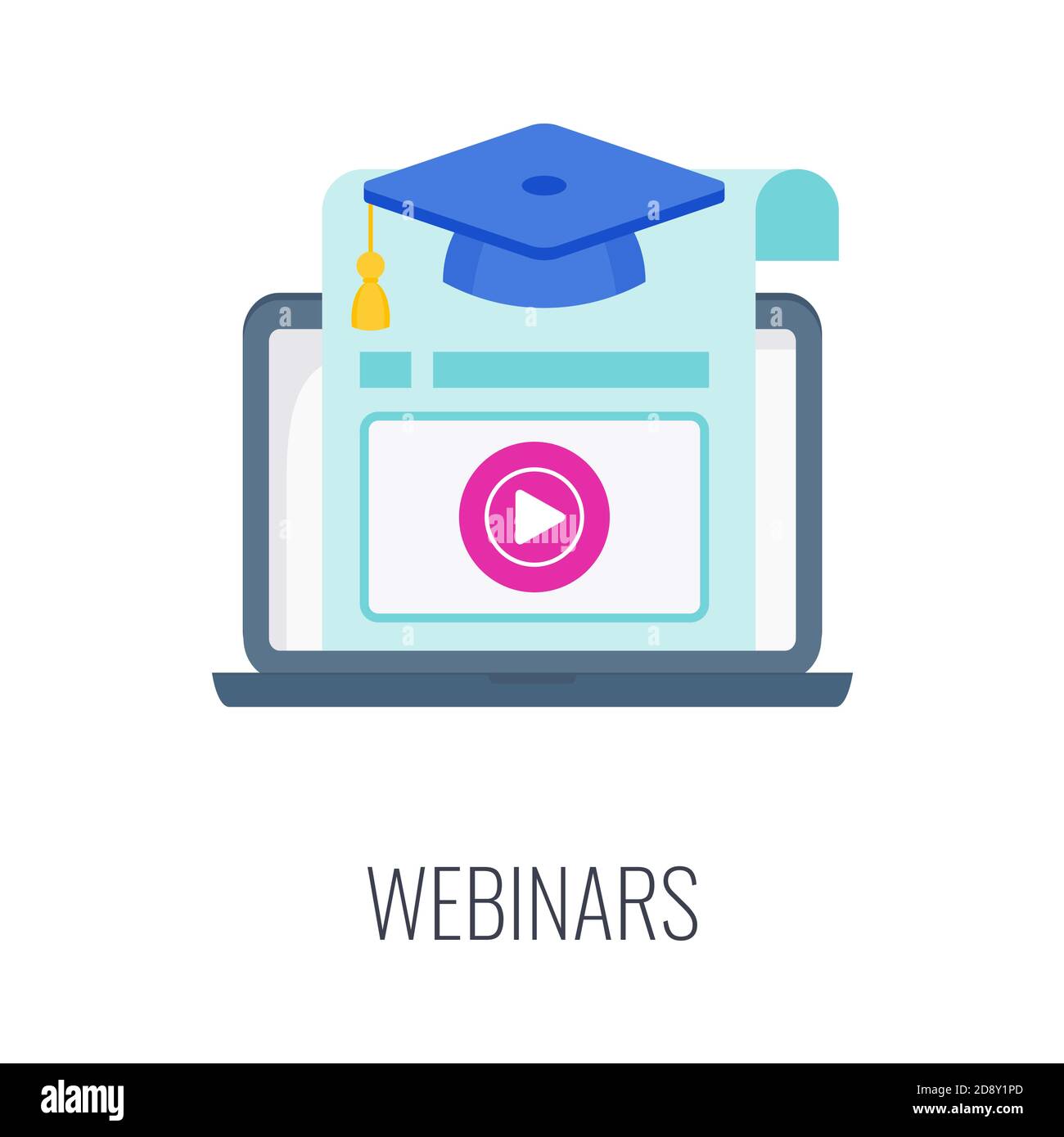 Webinar icon. Online meeting. Trendy flat vector style Stock Vector ...