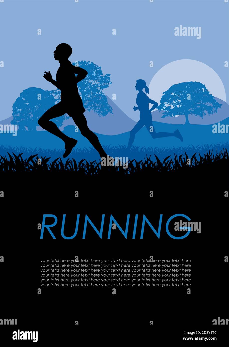 Runners vector vectors hi-res stock photography and images - Alamy