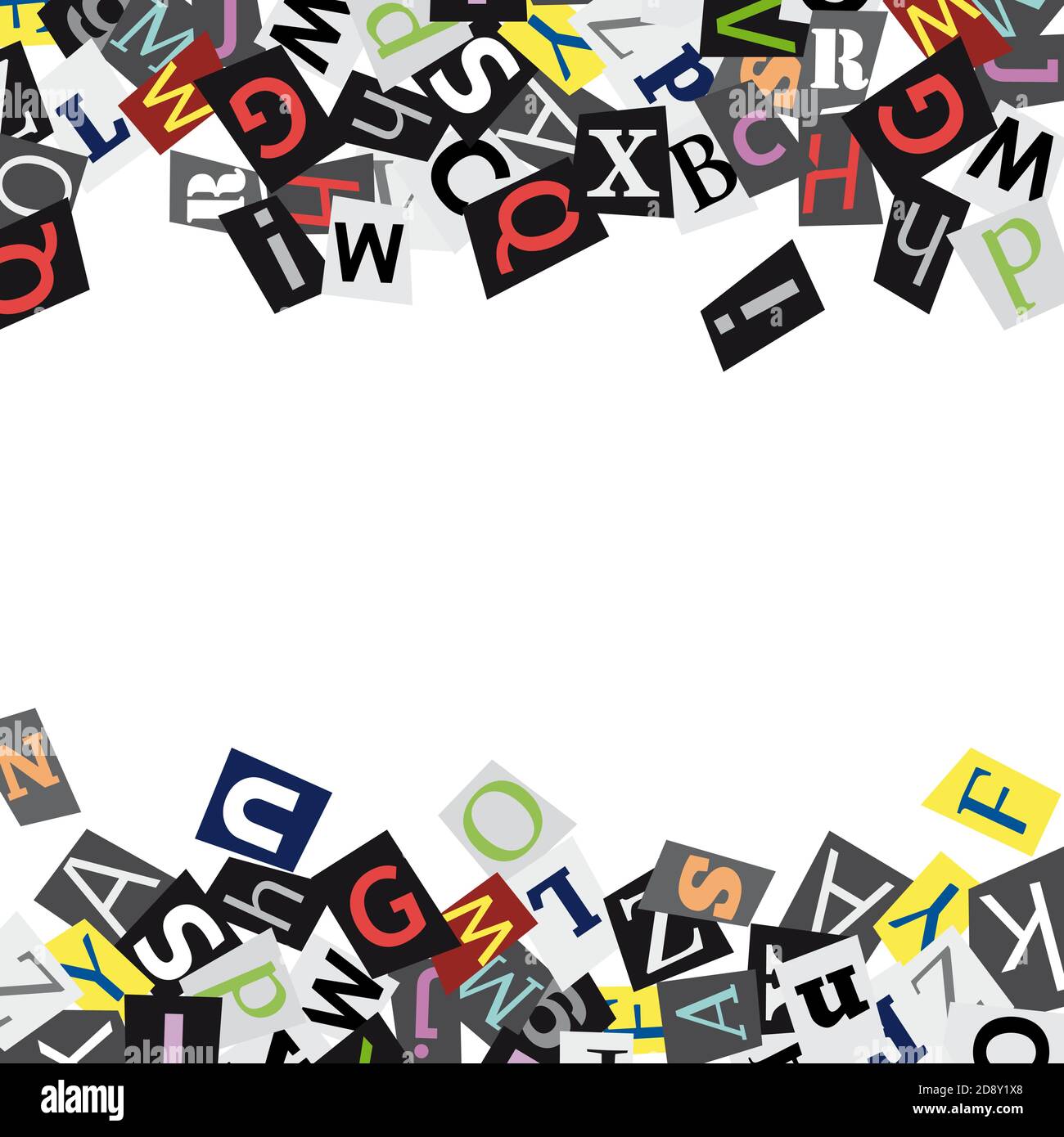 Vector Abstract Colour Alphabet in flat design Stock Vector Image & Art ...