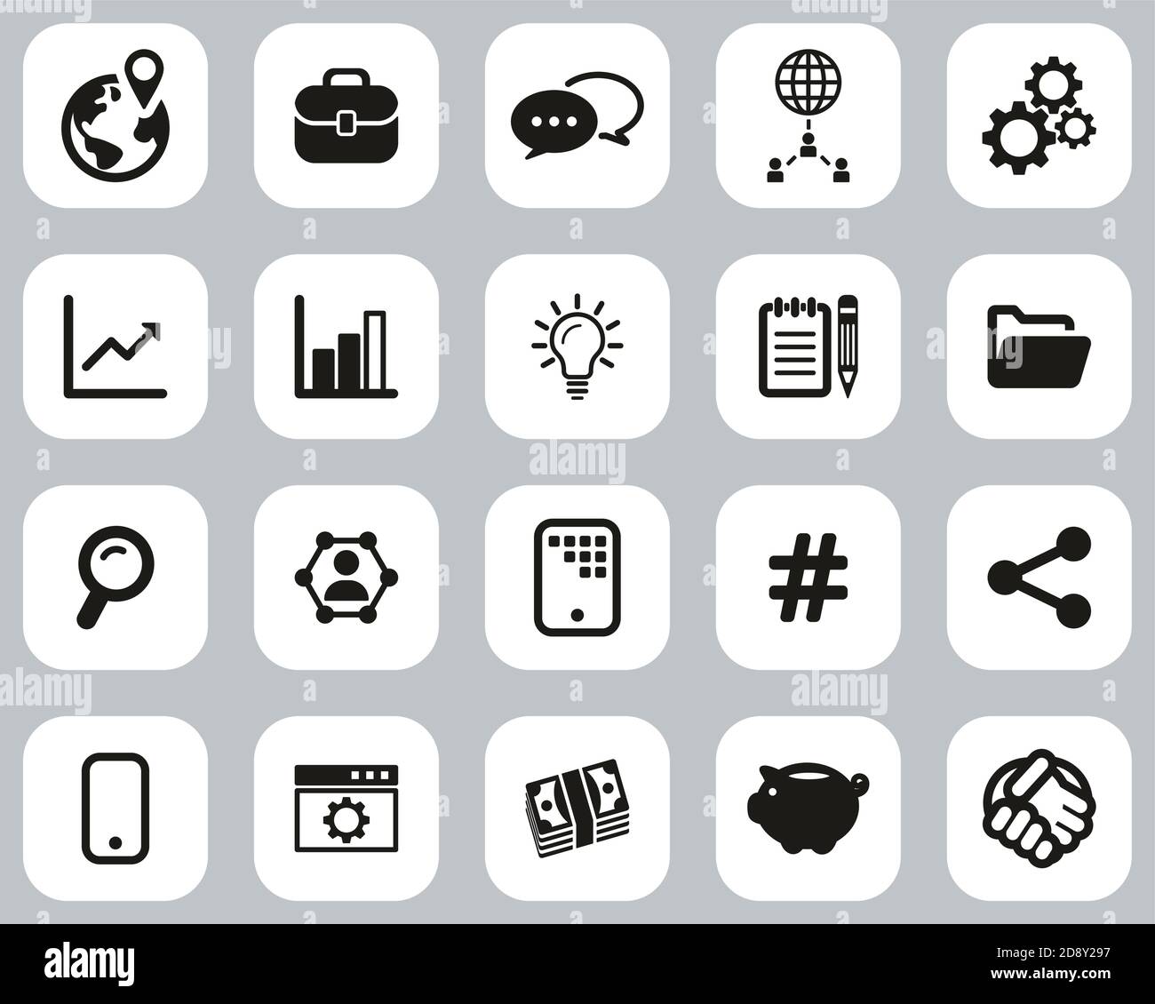 Manager Or Business Manager Icons Black & White Flat Design Set Big Stock Vector Image & Art - Alamy