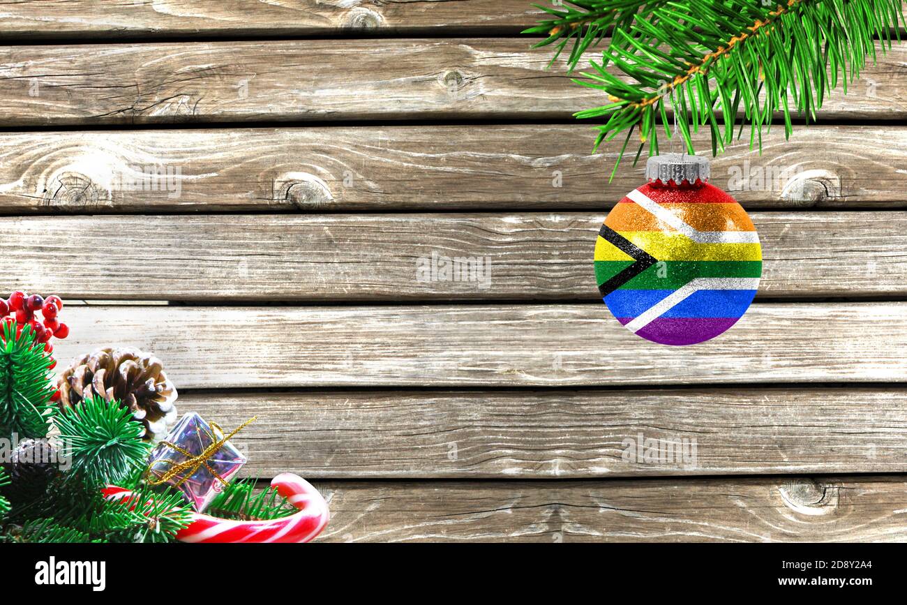 Concept of New Year and Christmas, on a wooden background, Christmas ...